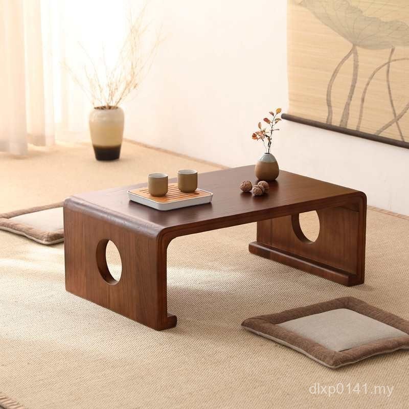 Tami Balcony Tatami Chinese Study Table Simple Bay Window Table Kang Table Solid Wood Ancient ...