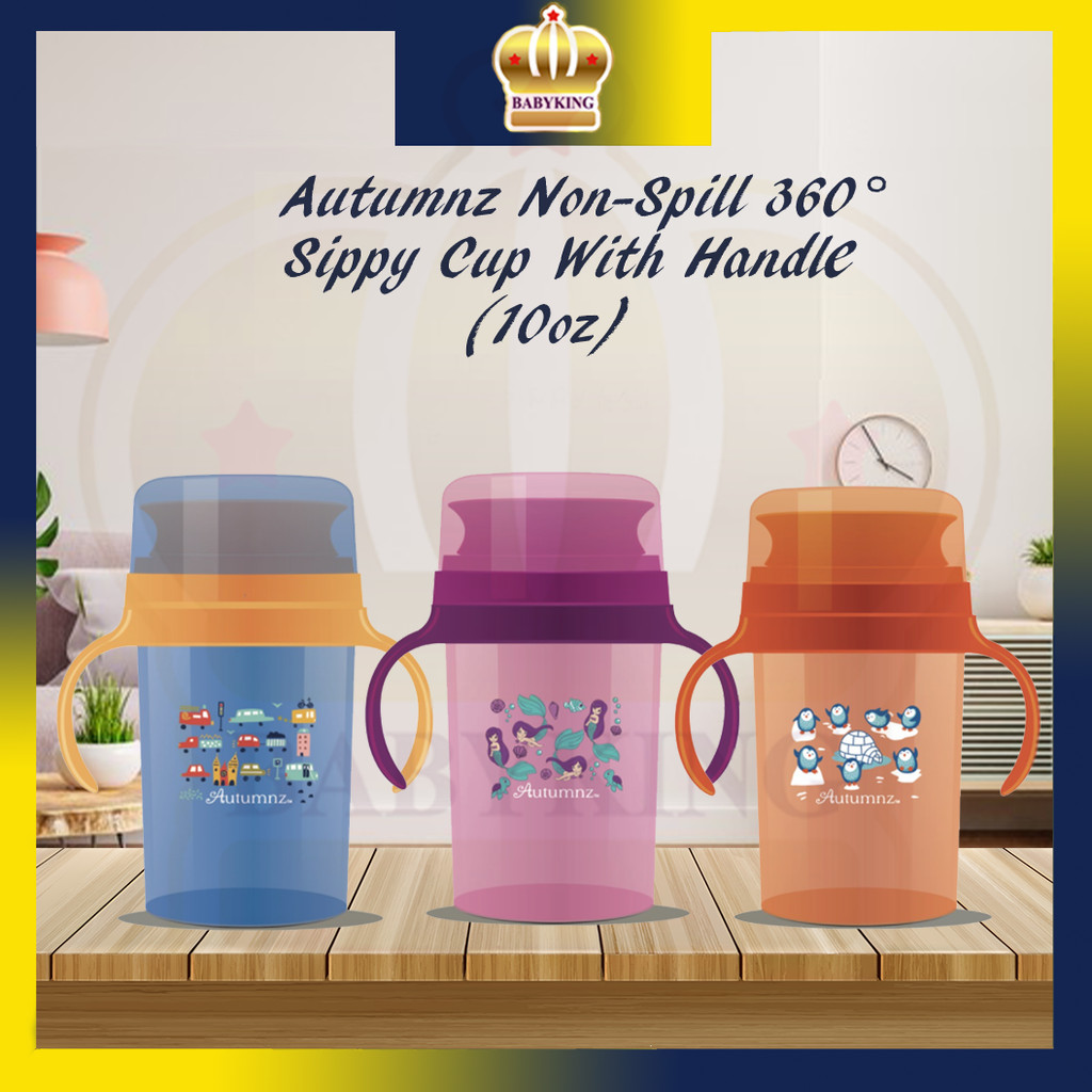 Original Autumnz Non-Spill Non Spill 360° Sippy Cup with Handle 300ml ...