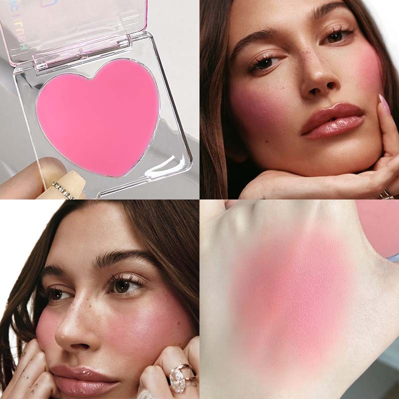 Love Heart Blush Cream Lip Cheek Dual-use Face High Gloss Modification ...
