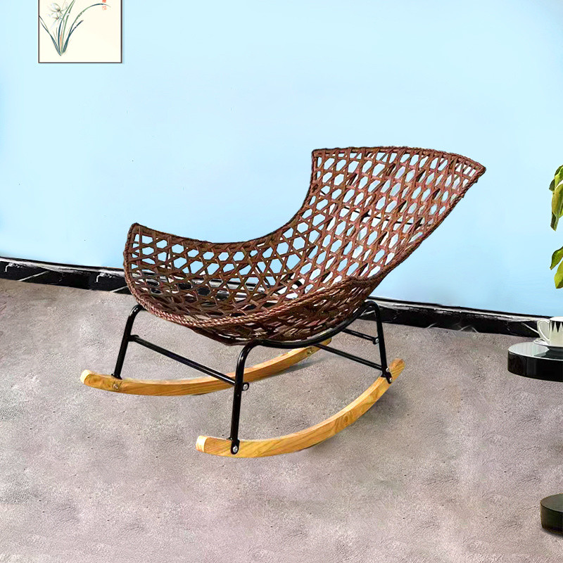 [1337 People Collection] Lazy Rocking Chair Adult Rattan Rattan Chair ...