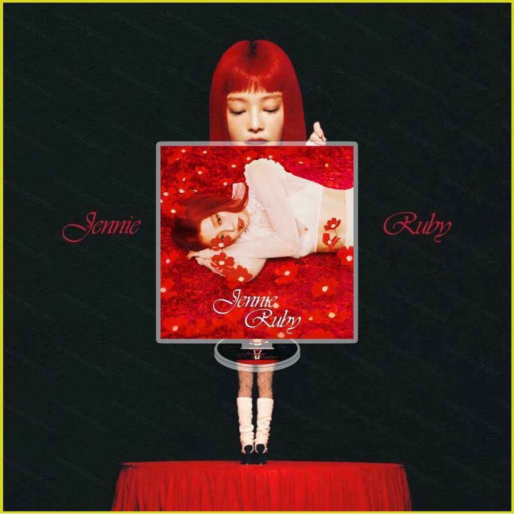 PS1 BLACKPINK JENNIE New Album RUBY Acrylic Plate Holder Stand Plates ...