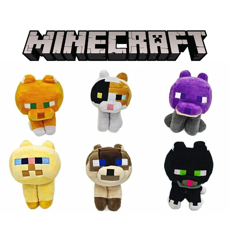 Minecraft Plush Cat Doll 2025 A Minecraft Movie Square Minecraft Toys ...