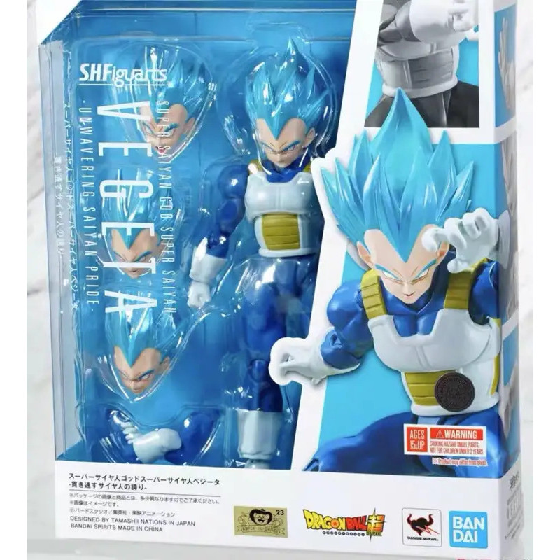 100% Original Bandai Sh Figuarts Shf Dragon Ball Vegeta Blue Hair ...