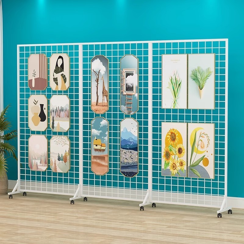 Grid Display Rack Link Style Kindergarten Works Display Art Painting ...