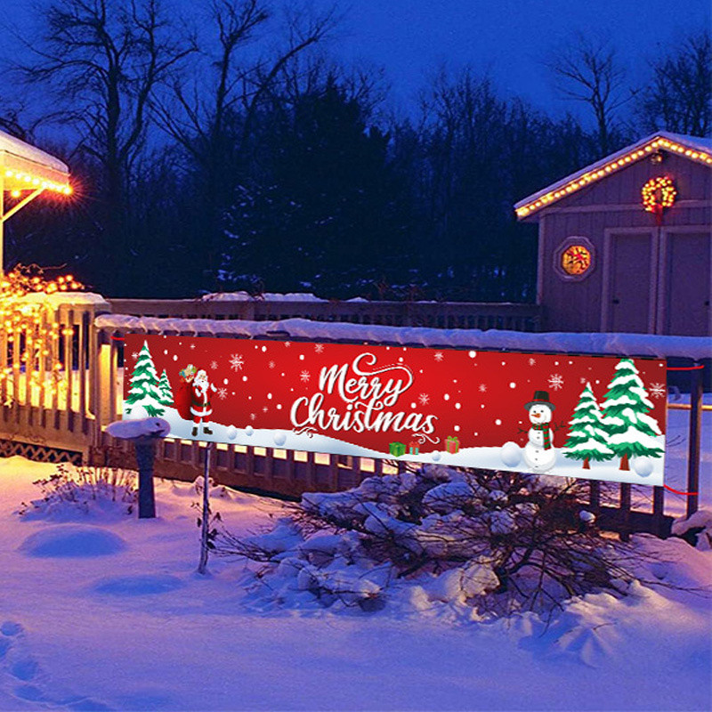 Merry Christmas Outdoor Banner Christmas Decorations for Home 2024 ...