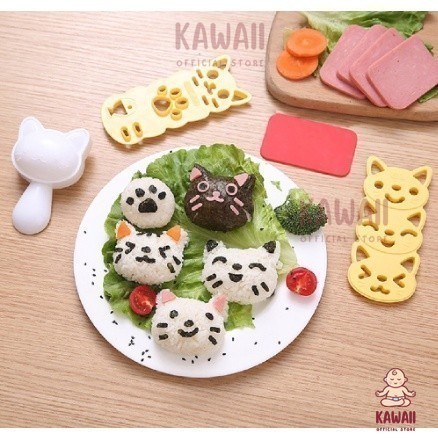 Sbt Bento Rice Mold Set 3D Cartoon Cat Panda Bear Rabbit Shape for ...