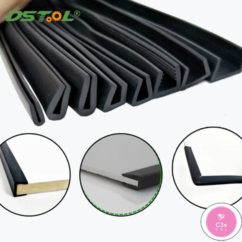 C3S Black U Section Rubber Edge Strip Anti Oil Seal Edge Shield Bound ...