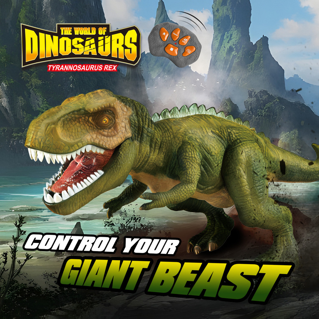 Remote Control Dinosaur Simulation Sound Walking Jurassic Rex ...