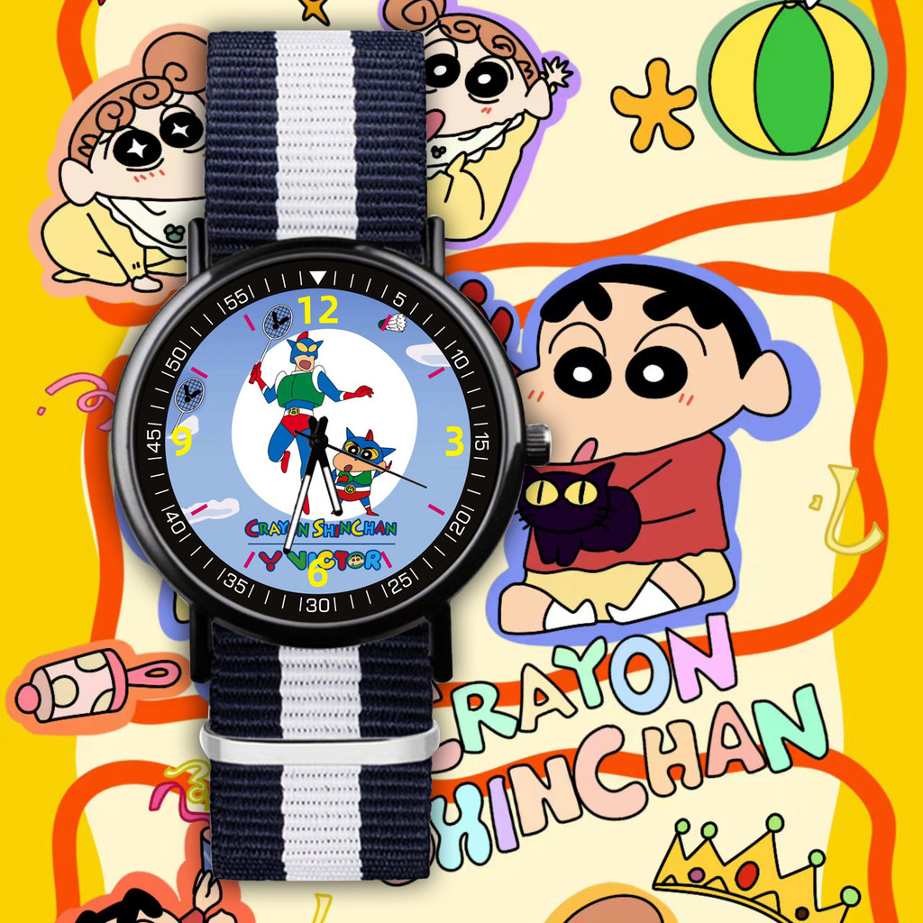 Crayon Shin-Chan Watch Cute Cartoon Merchandise Student Pointer Quartz ...