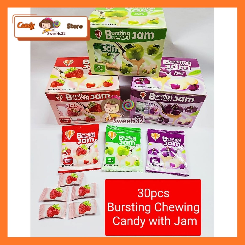 30pcs Bursting Chewy Candy with Jam HALAL suitable for kids birthday ...