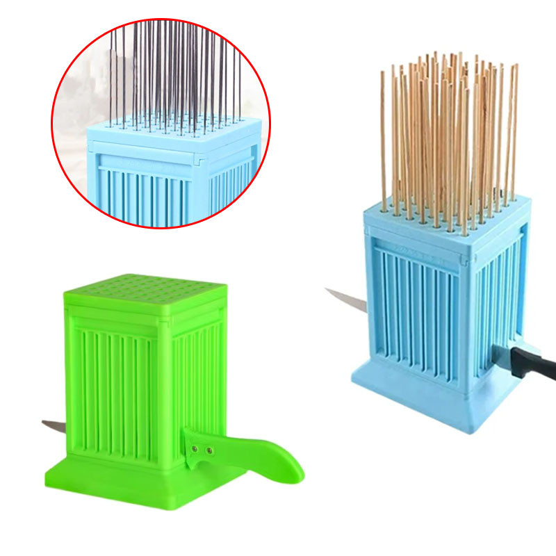 49 Holes Barbecue Stringer Box Machine BBQ Stringer Skewers Kebab Maker ...
