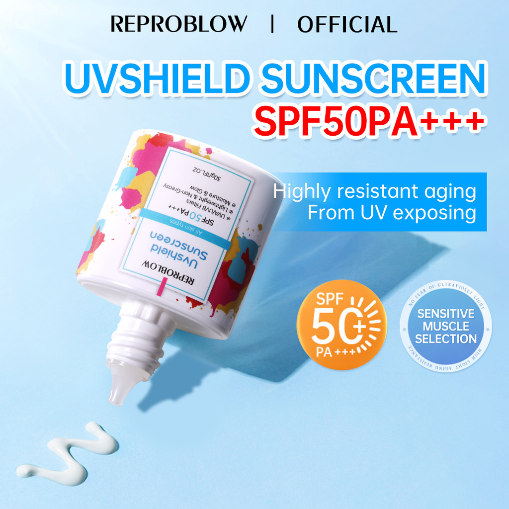 REPROBLOW UVShield All Day Light Sunscreen SPF50 PA+++ 30g Anti UVA UVB ...