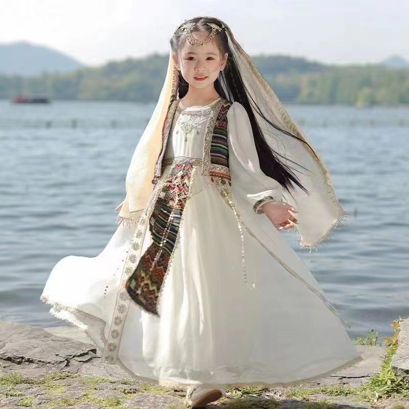 Hanfu Western Princess Bohemian Dress Children Spring Autumn Style ...