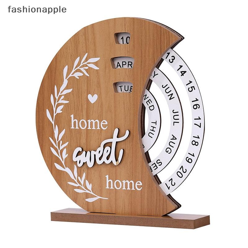 FAMY Creative Calendar Perpetual Calendar 2025 Rustic Manual Rotag ...