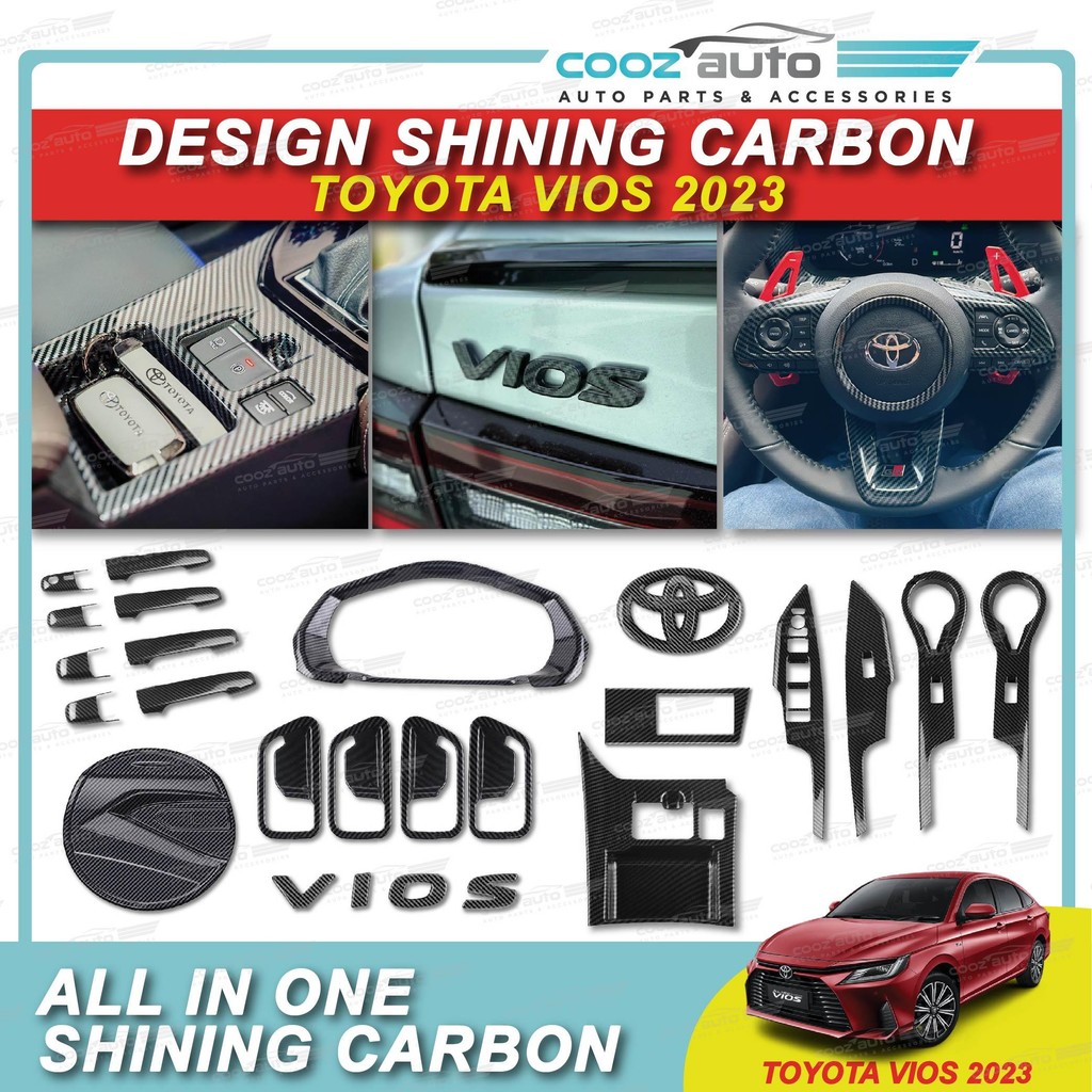 Toyota Vios NEW 2023 - 2024 Shining Carbon Car Steering Door Bowl ...