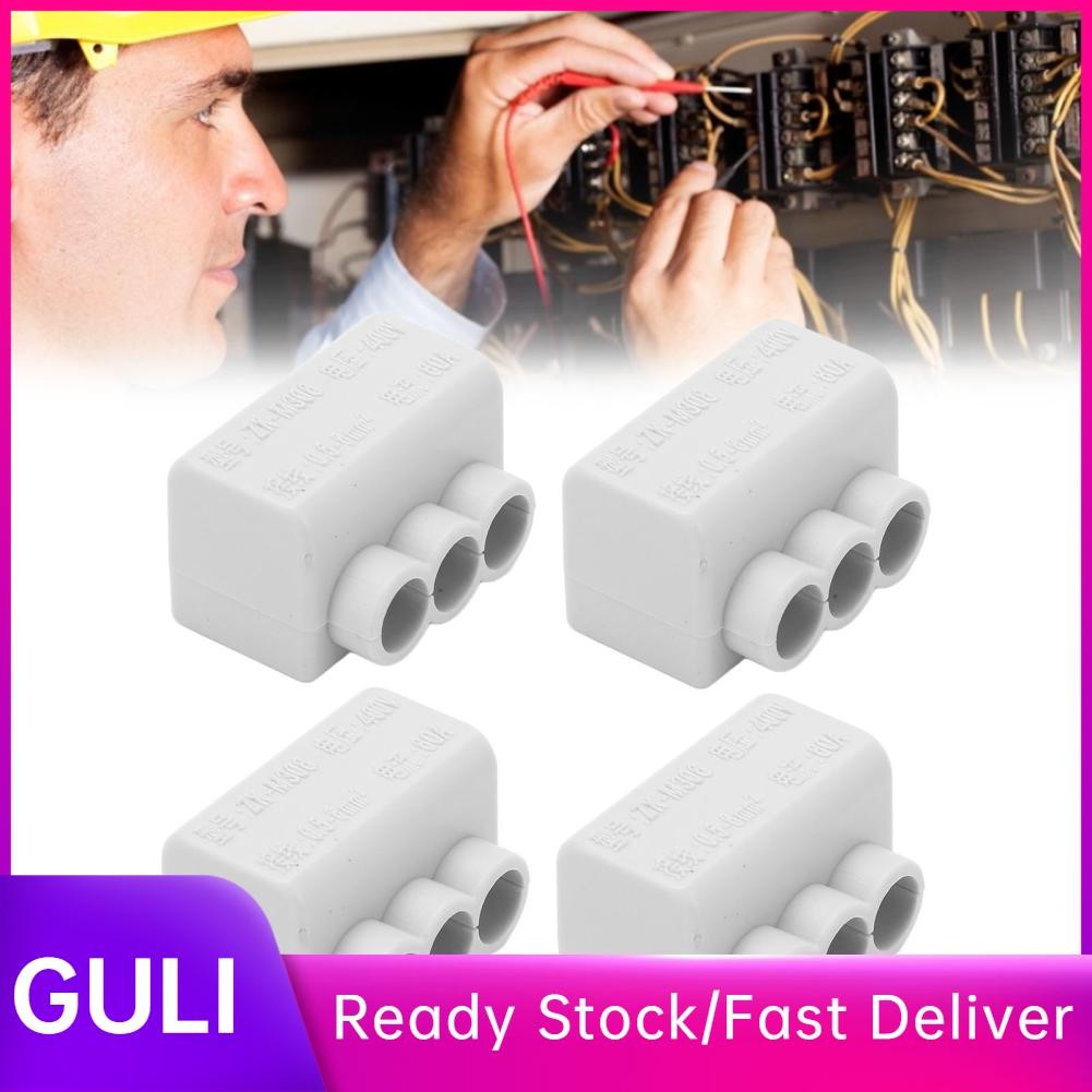 Guli 1 in 3 Out Wire Connector Double Screw Fixing High Conductivity ...