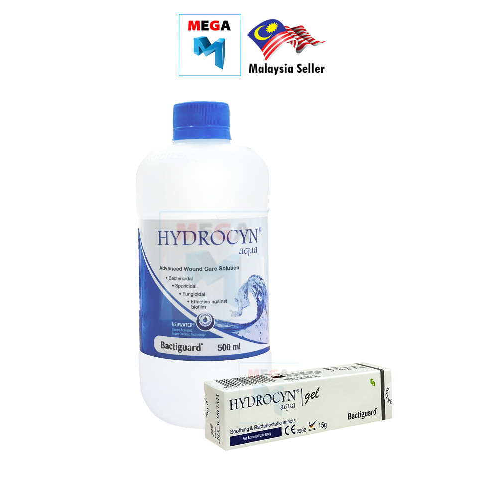 Hydrocyn Aqua Wound Gel 15g + Hydrocyn Aqua Solution 500ml ( wound care ...