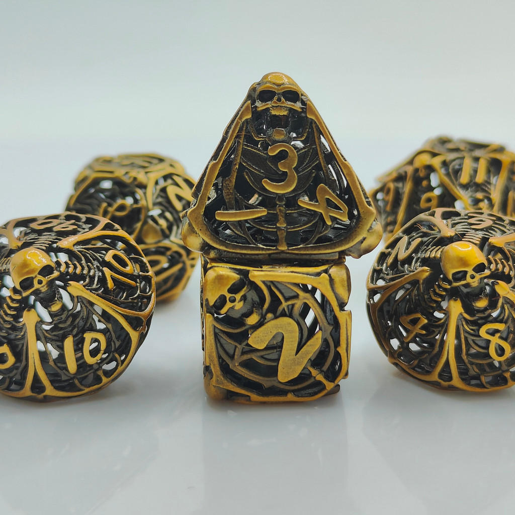 Coc Running Group Dice Metal Hollow Cthulhu dnd Polyhedron trpg Dungeon and Dragon Board Game ...