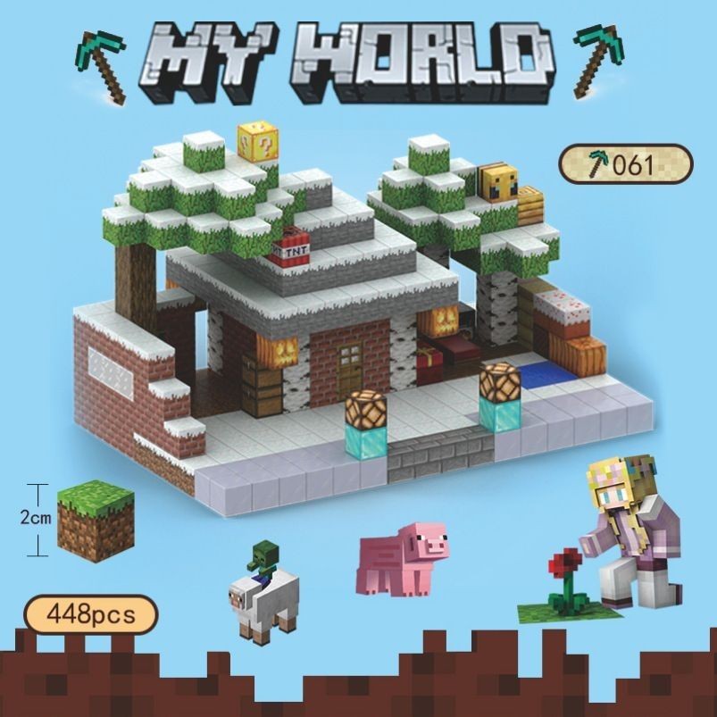 Minecraft MC Magnetic Building Blocks Large-Scale Village Boys ...