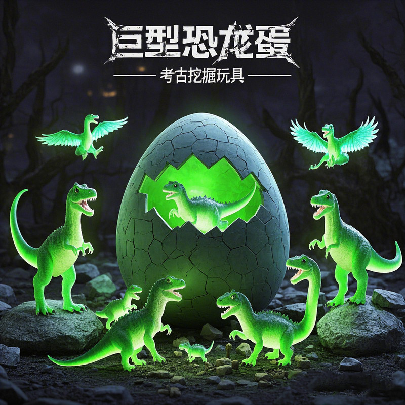 Big Luminous Egg Archaeological Digging Toy Giant Dinosaur Egg Fossil ...