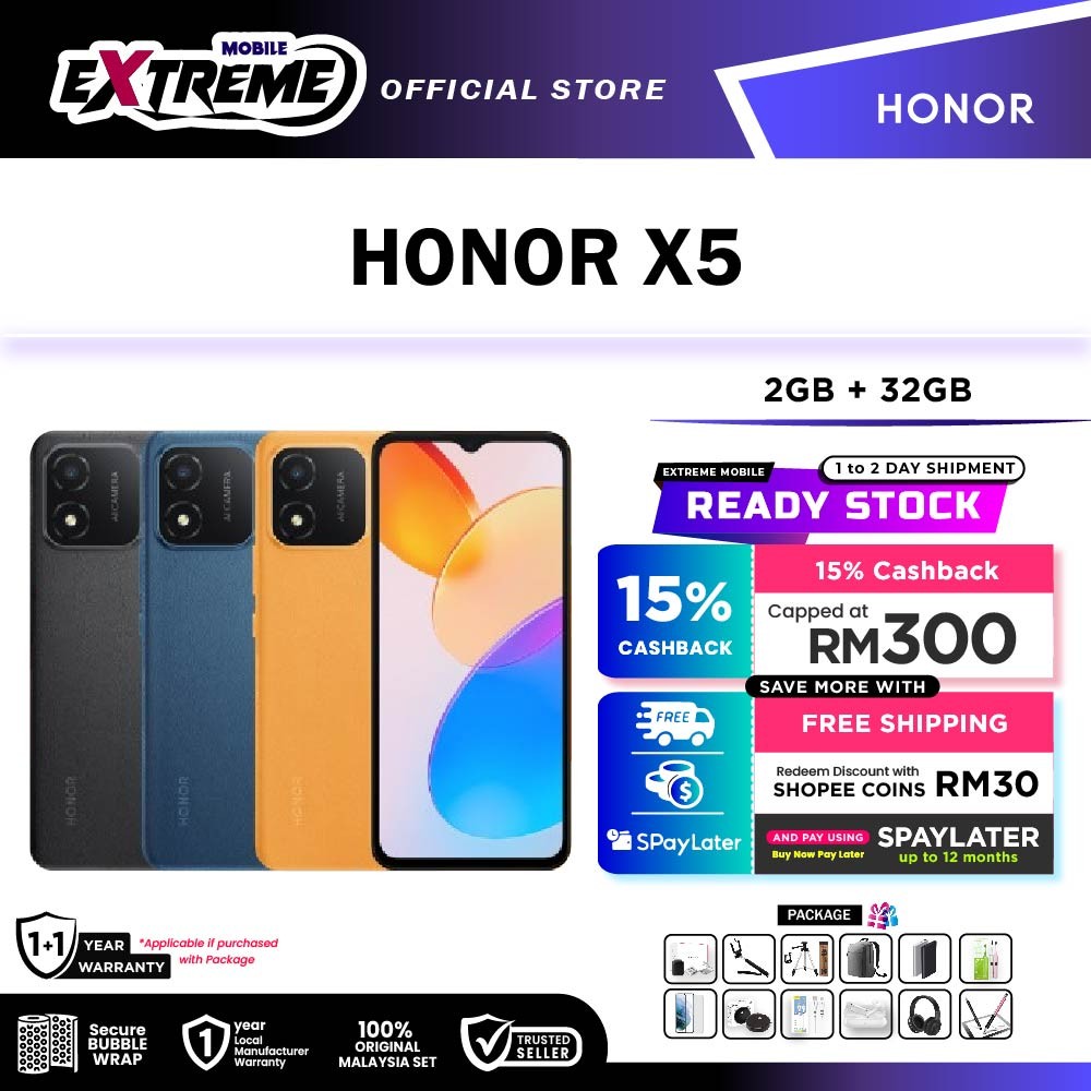 HONOR X5 [2GB RAM 32GB ROM] - Original HONOR Malaysia | Shopee Malaysia