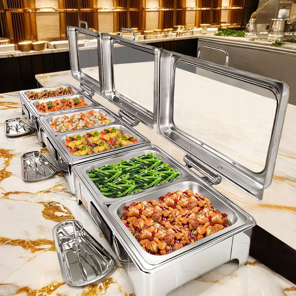 Electric Chafing Dish Full Size Stainless Steel Chafer,Temperature ...