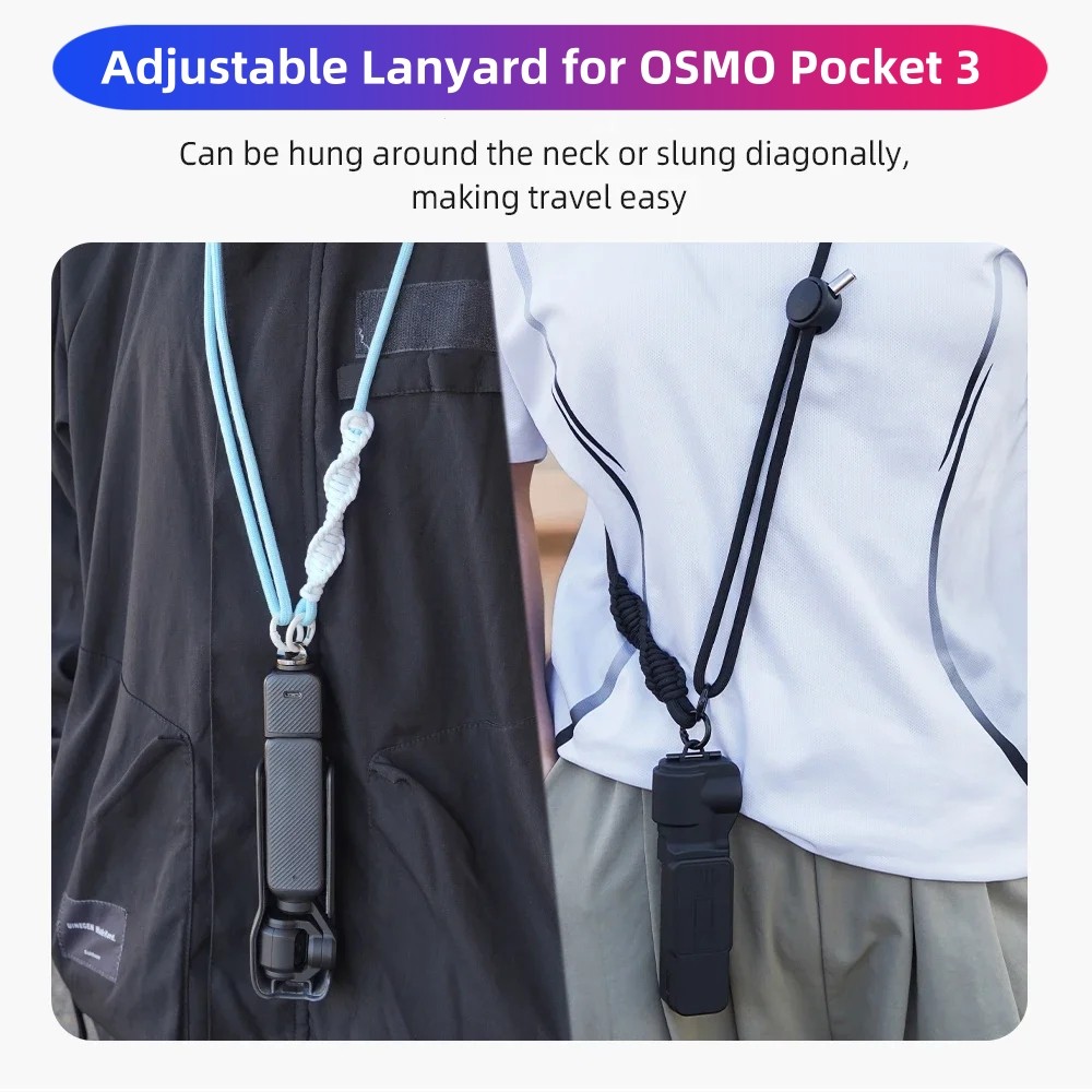 Adjustable Camera Lanyard for DJI POCKET 3/ OSMO NANO 360/ ACTION 6 ...