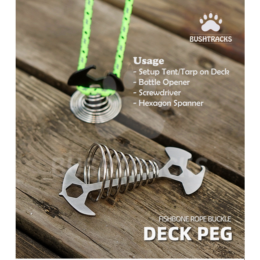 Nature Camp Fishbone Deck Peg Camping Peg Outdoor Camping Deck ...