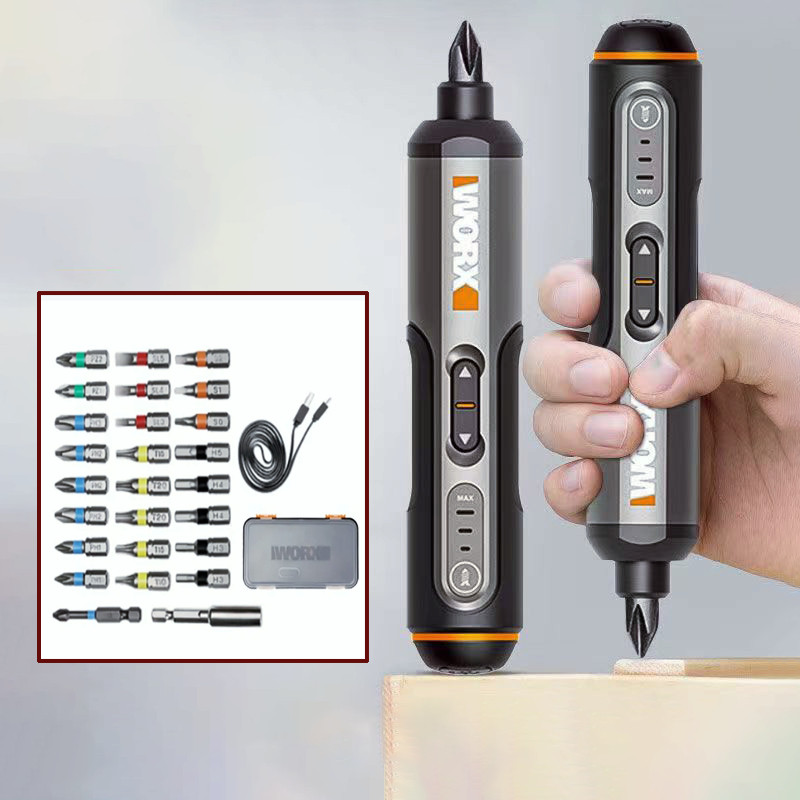 Worx 4V Mini Electrical Screwdriver Set WX240 Cordless Electric ...