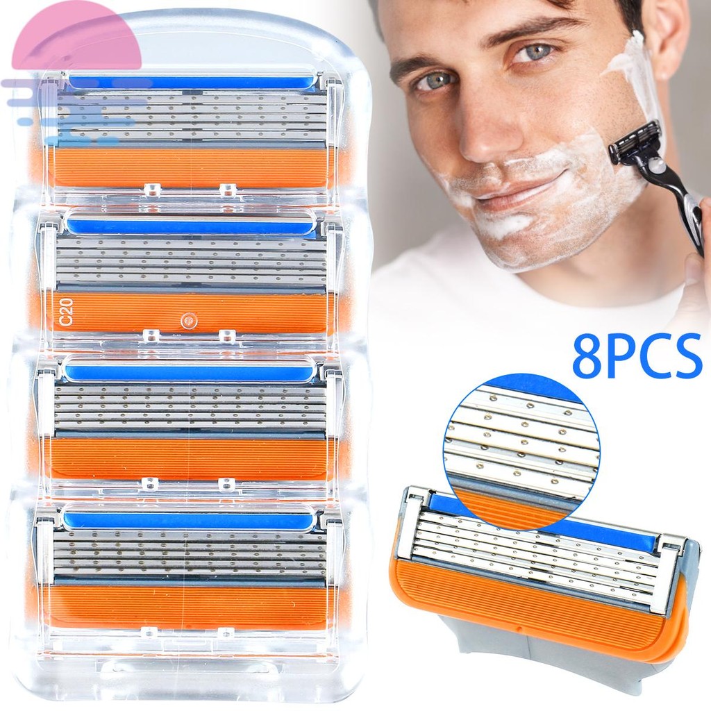 8pcs 5-Layer Blades Refills Replacement for Gillette Fusion Proglide ...