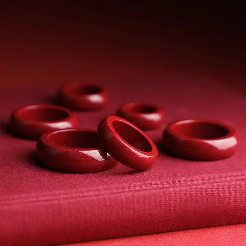 SUM FengShui Cinnabar Ring, Symbol Lucky Wealth Amulet Jewelry Gifts ...