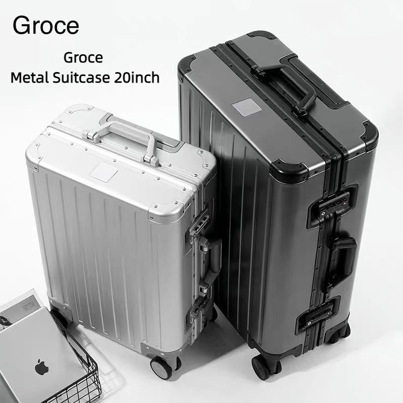 Groce Metal Suitcase Aluminum Magnesium Alloy Trolley Case 20inch ...