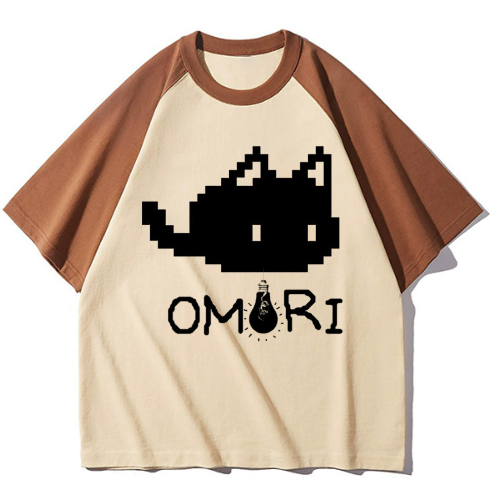 Omori shirt teen Punk graphic korean clothes 80s University 2000s t ...