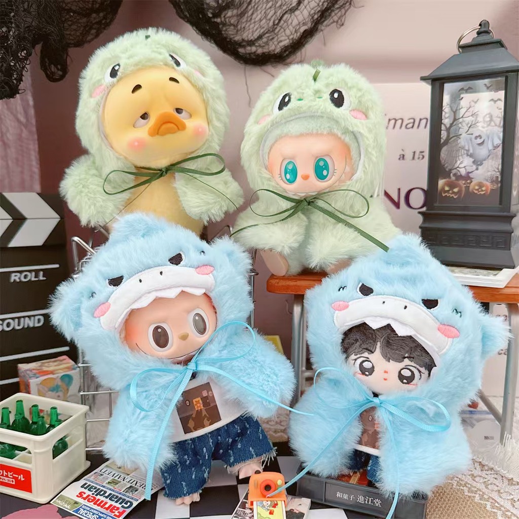 17cm Labubu Clothes Labubu Doll Animal Hooded Cloak Cloak Cute Baby ...