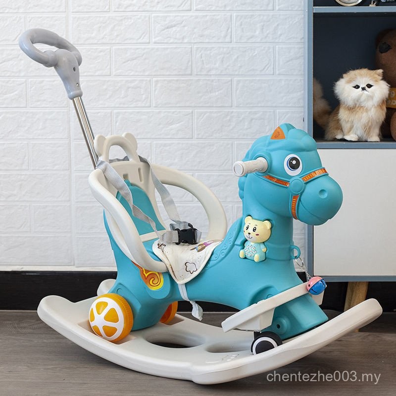 Hot Selling⚡⚡ Children Rocking Horse Trojan Horse Baby Three-in-One ...