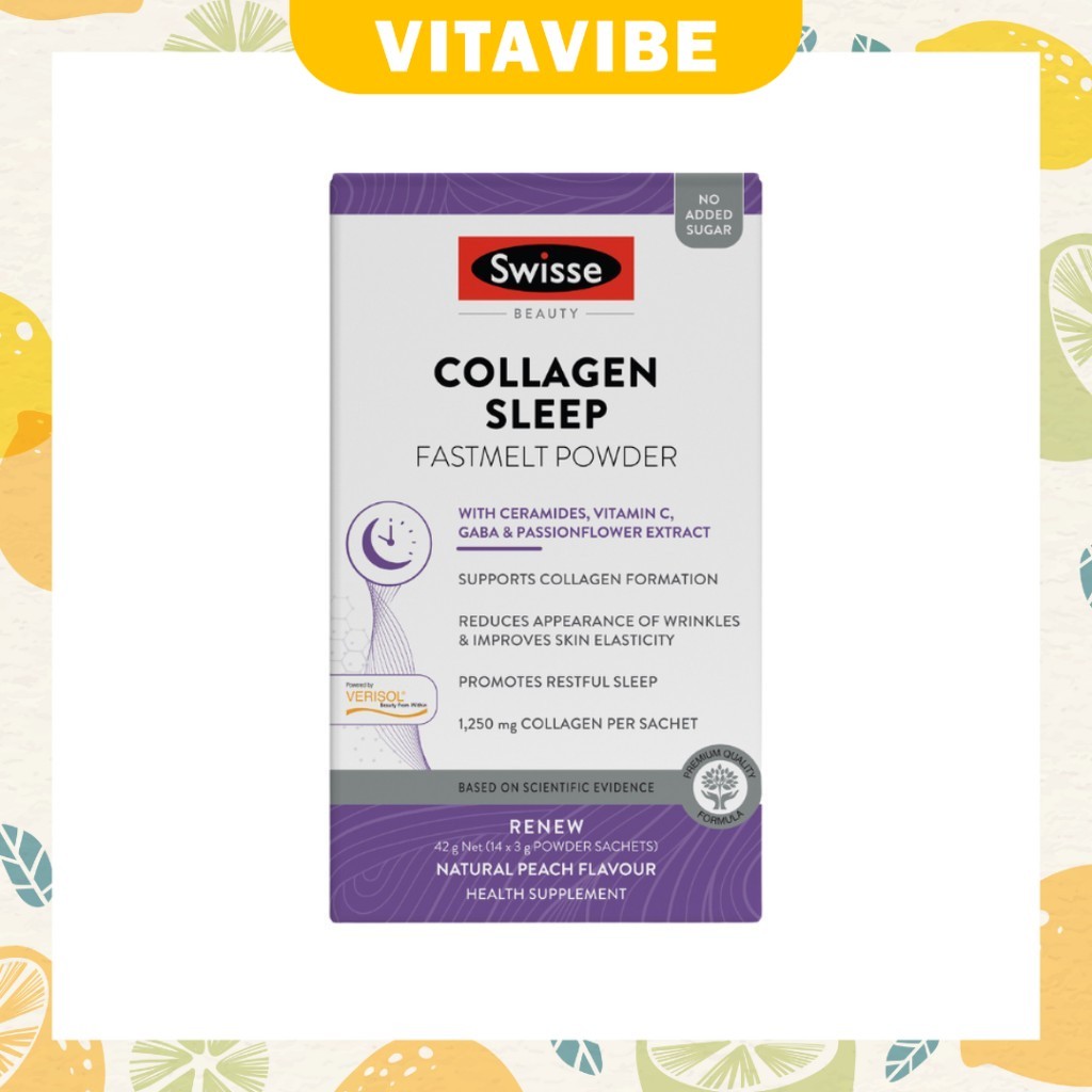 Swisse Beauty Collagen Sleep/Hair Skin Nails/Detox Fastmelt Powder (3G ...