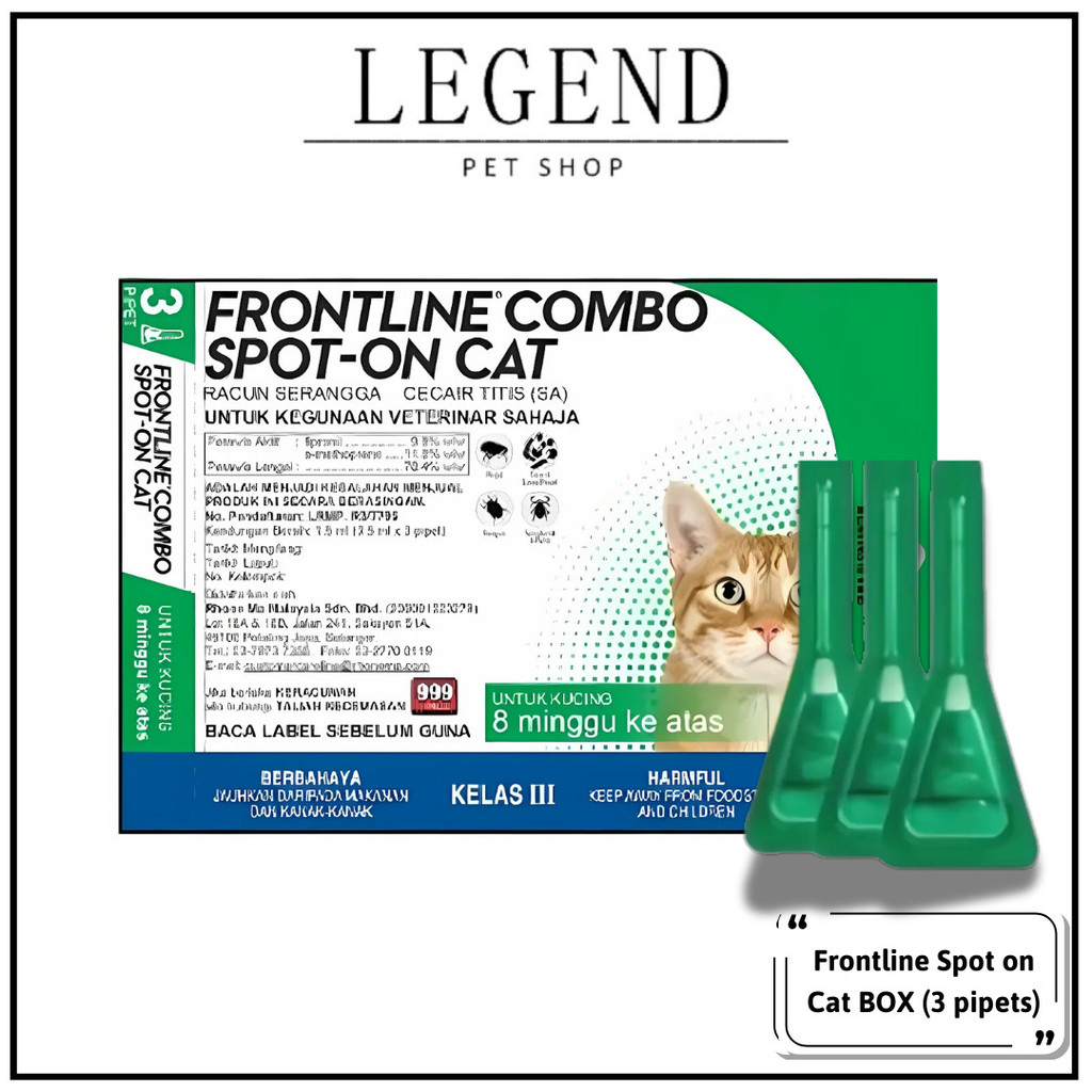 Spot On CAT 0.5ml x 3 Pipet (Ubat Kutu) (Box) | Shopee Malaysia