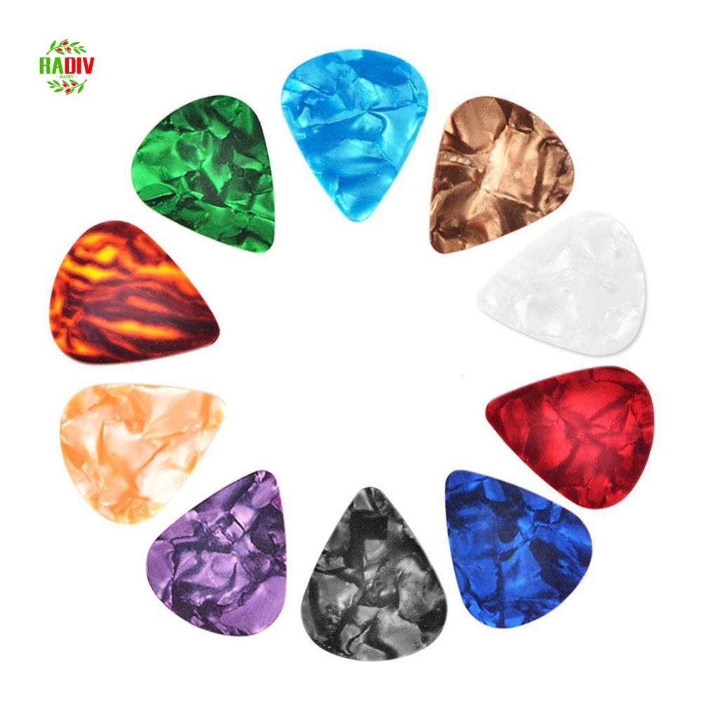 RADIV 10pcs Guitar Picks Triangle Colorful Guitar Celluloid Picks ...