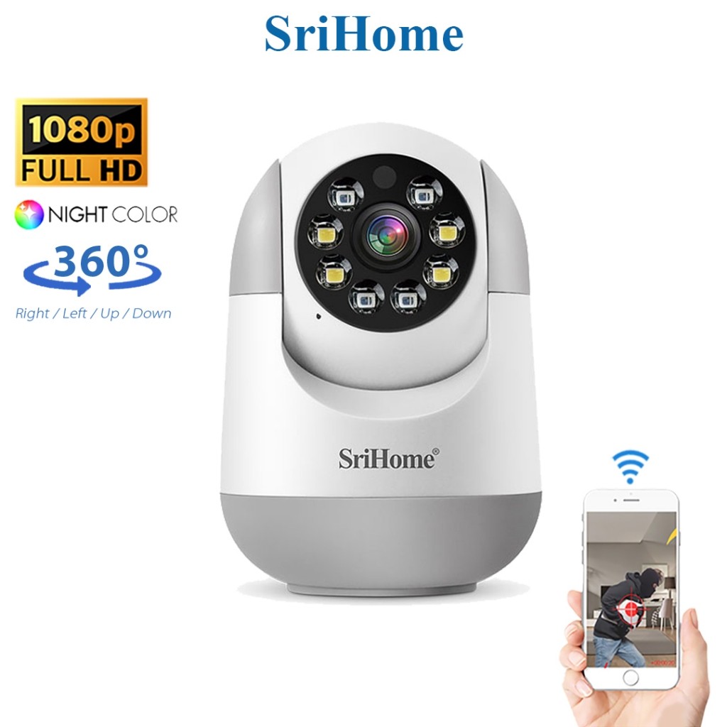 CCTV Camera Wifi 1080P | Indoor | Two-Way Audio | 24-Hrs Record | Siren ...