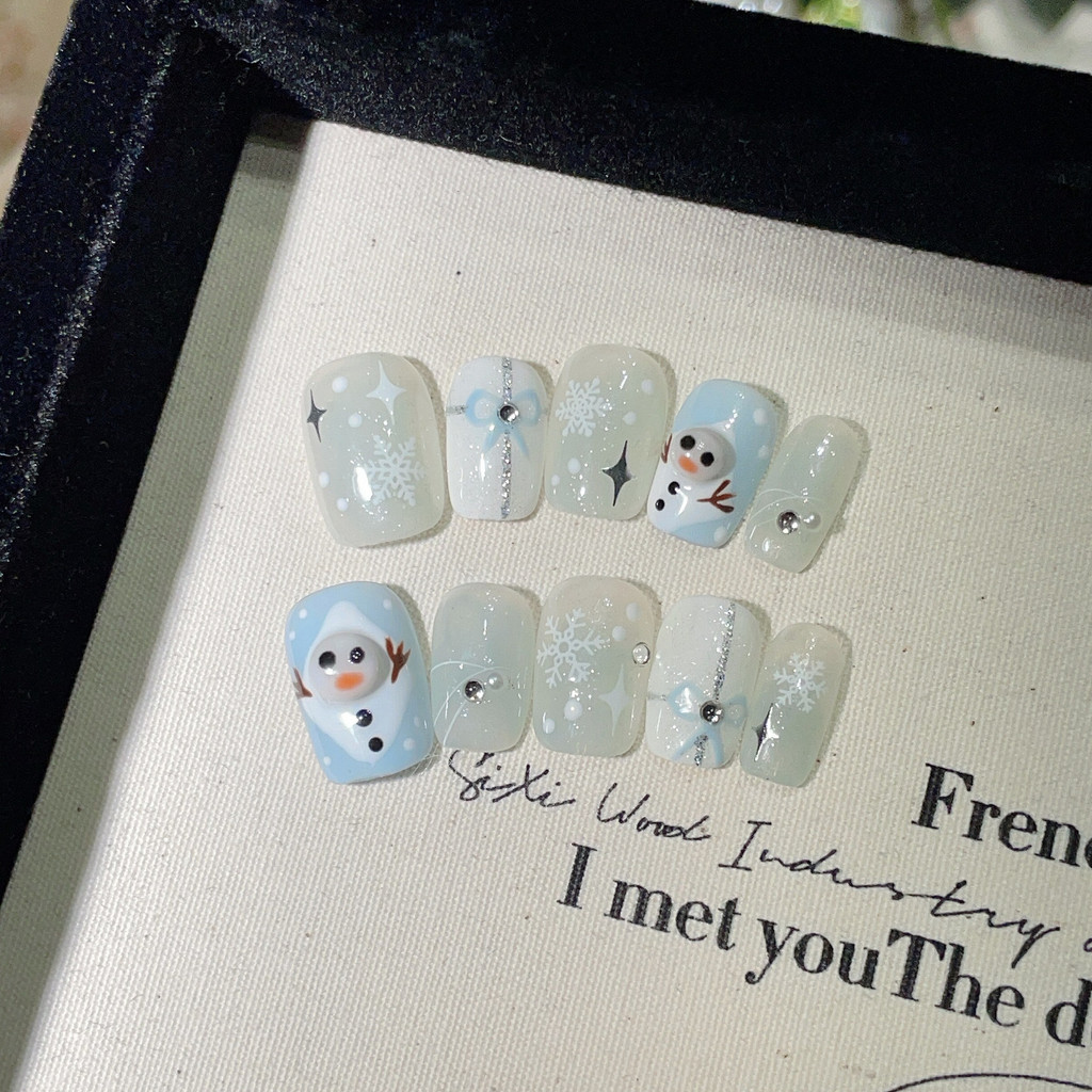 Treading Snow Diary Christmas Cute Little Snowman Handmade Wearable ...