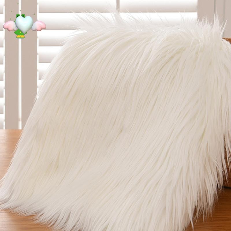 9cm Long Pile Faux Fur Lining Fabric Rectangle Synthetic Fur Soft Plush ...