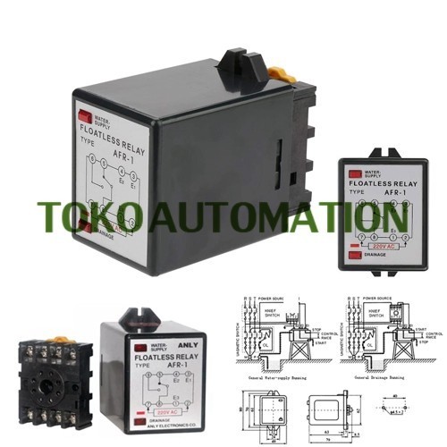 Fs88 AFR-1 AFR 1 AC 220V floatless level relay switch with socket SD24 ...