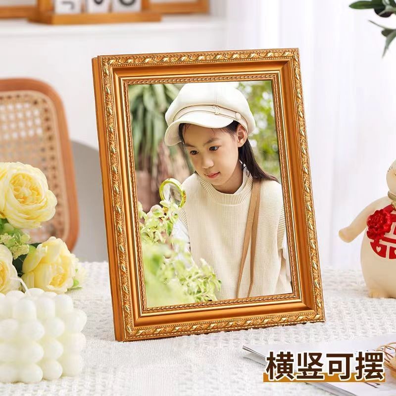 Bingkai Foto Kayu Pepejal Gaya Eropah Gantung Dinding 5 6 Inci 7 Inci 8 ...