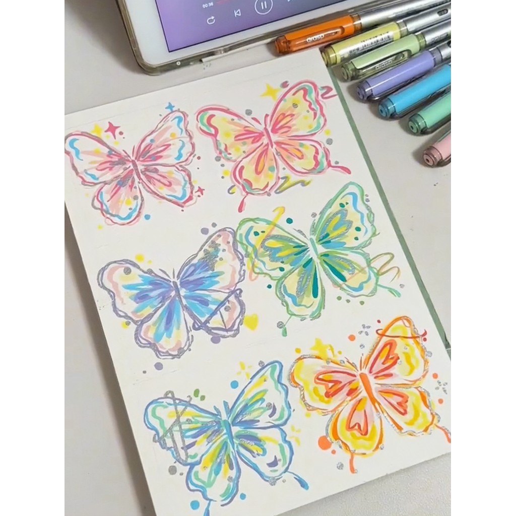 Xiaohongshu Gaya Sama Master Pen Marker Akrilik Cecair Langsung Petua ...