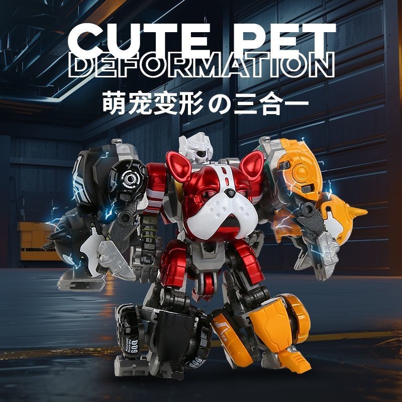 Creative Cute Pet Transforming Toy Puppy Transforming Robot Bulldog 3 ...