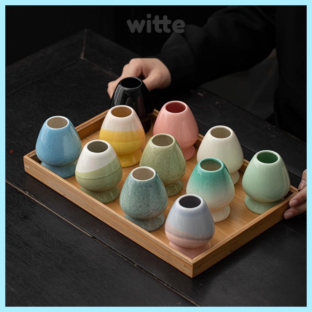 WITTE Whisk Stand Holder, Smooth Kiln Discoloration Matcha Holder, High ...