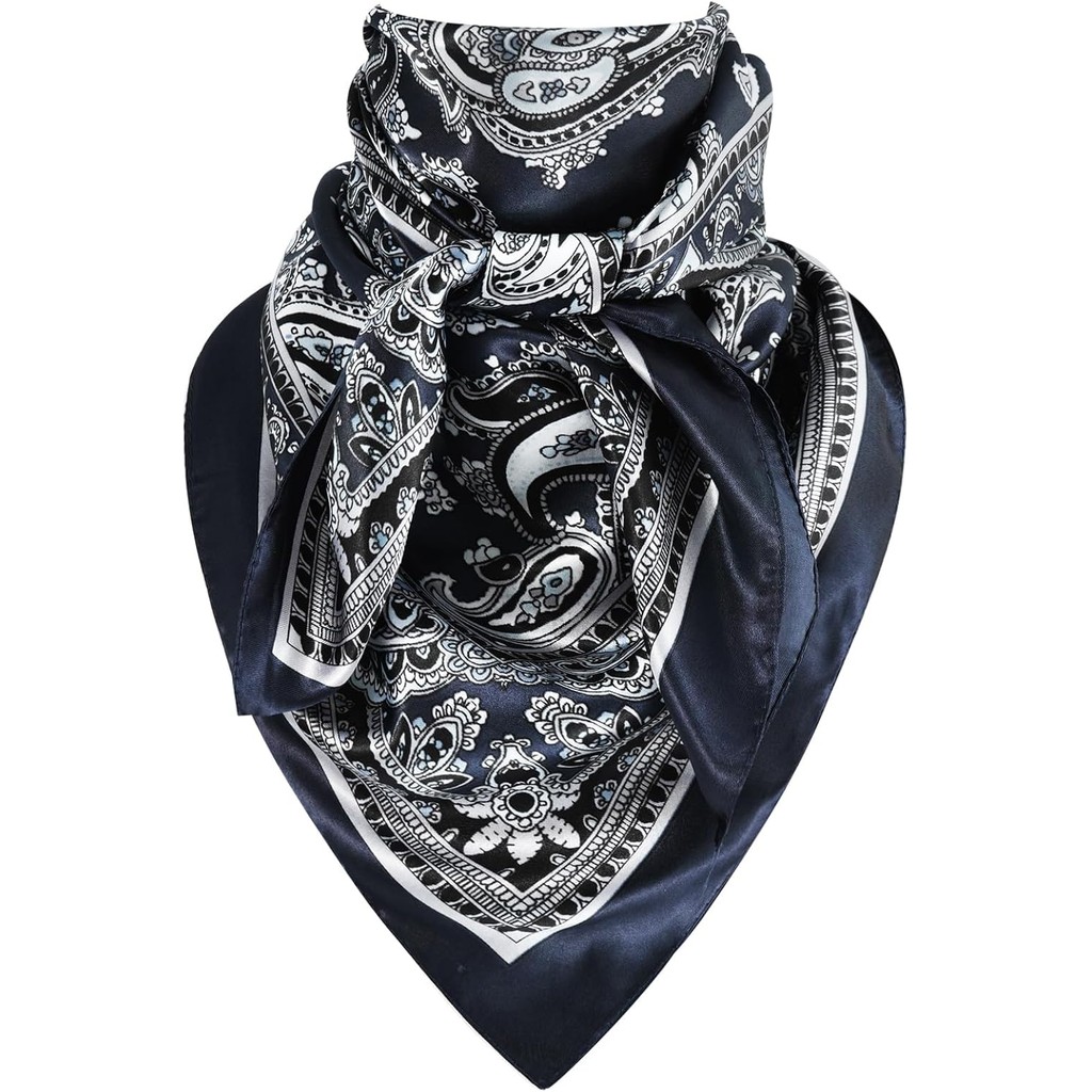 35 Inch Wild Rag Cowboy Scarves for Men Large Rancher Neckerchief Silk ...
