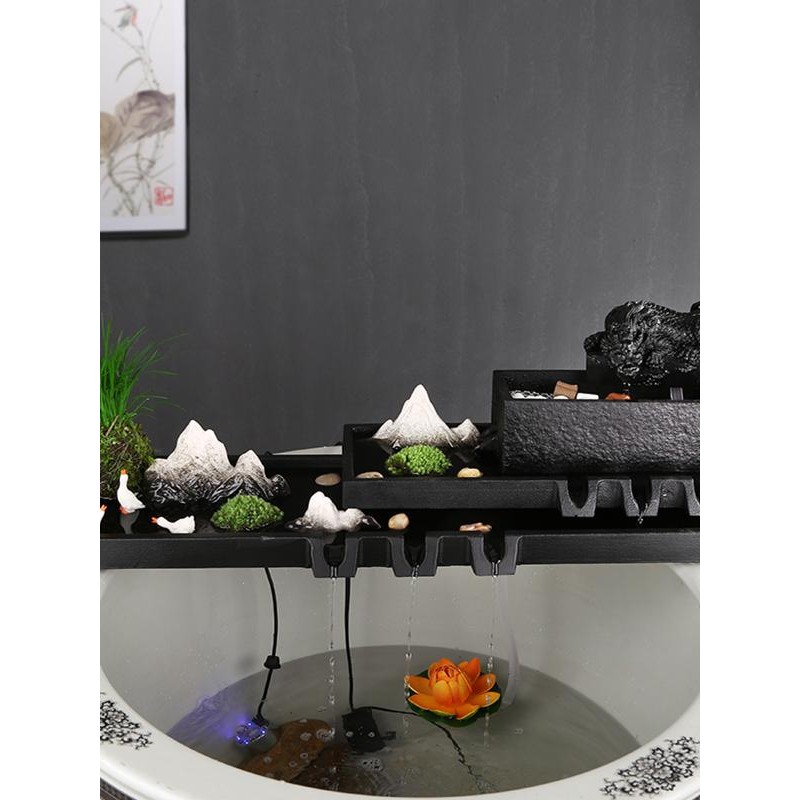 Kit Landskap Tangki Ikan Tradisional Peranti Aliran Air Pam Air Beredar ...