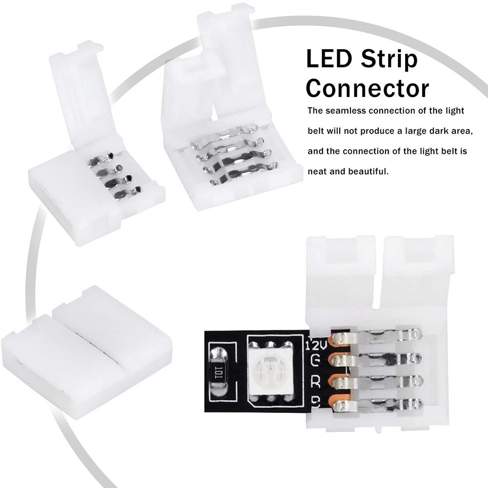 5Pcs 8mm 10mm 2Pin 3Pin 4Pin Clip-on Coupler Solderless Free Welding ...