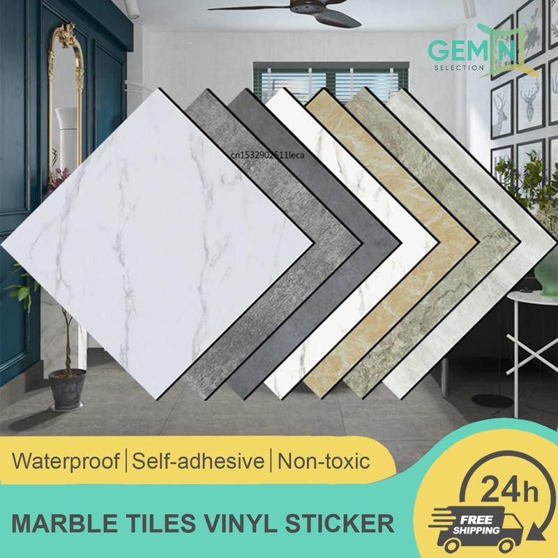 30*30cm Marble Vinyl Self Adhesive Waterproof PVC Floor Sticker Home ...